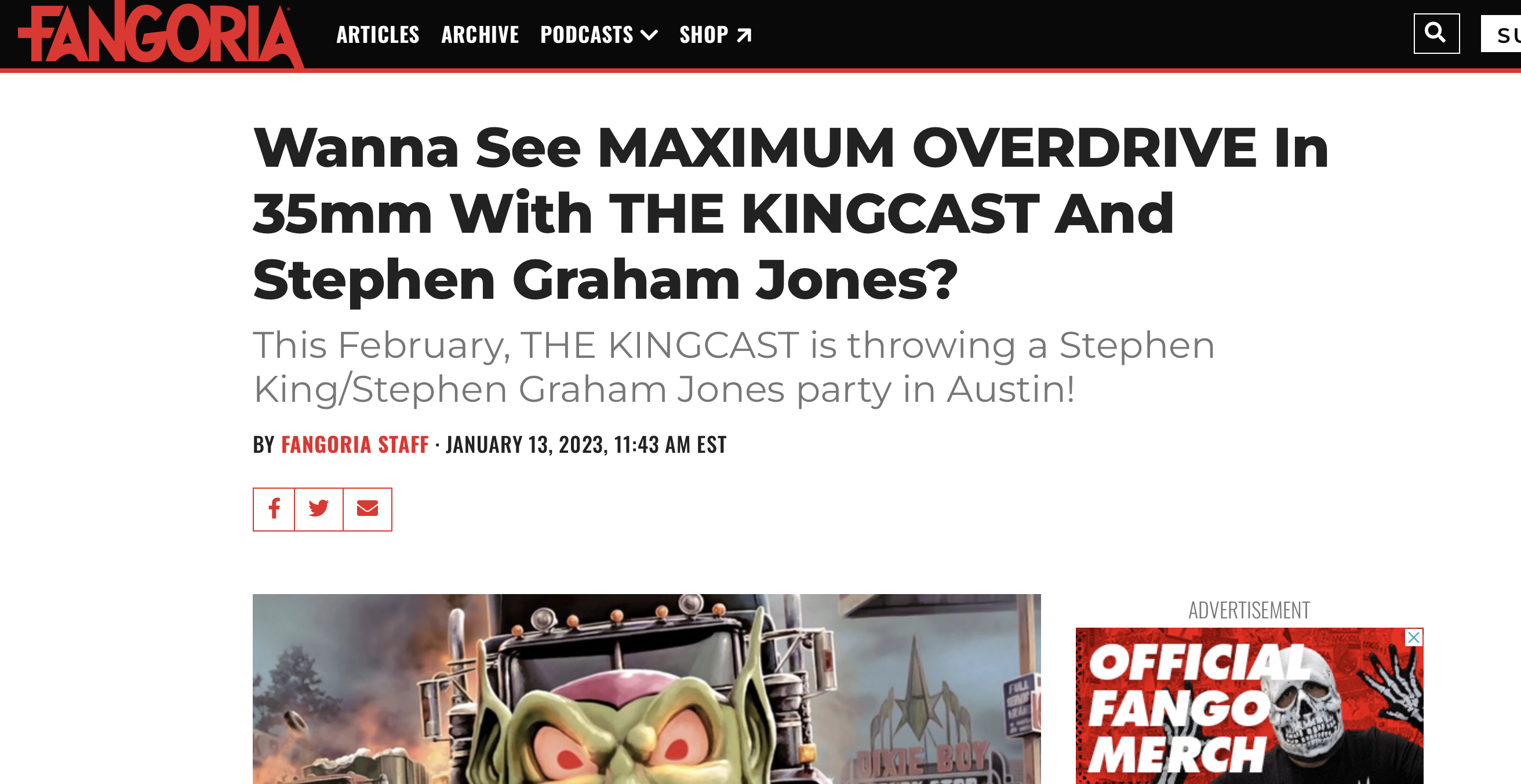 Don't Fear the Reaper tour: Austin - Stephen Graham Jones